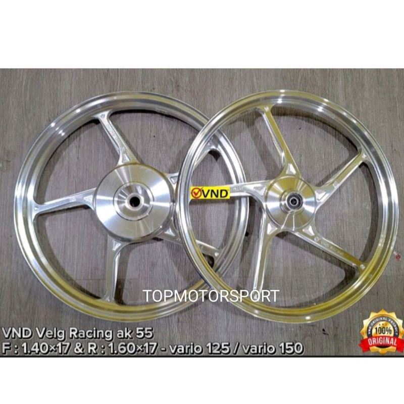 Jual VELEG VND AK 55 RING 17 VARIO 150 125 110/BEAT/SCOOPY Fr:17x140 & Rr:17x160 ORIGINAL VND ...