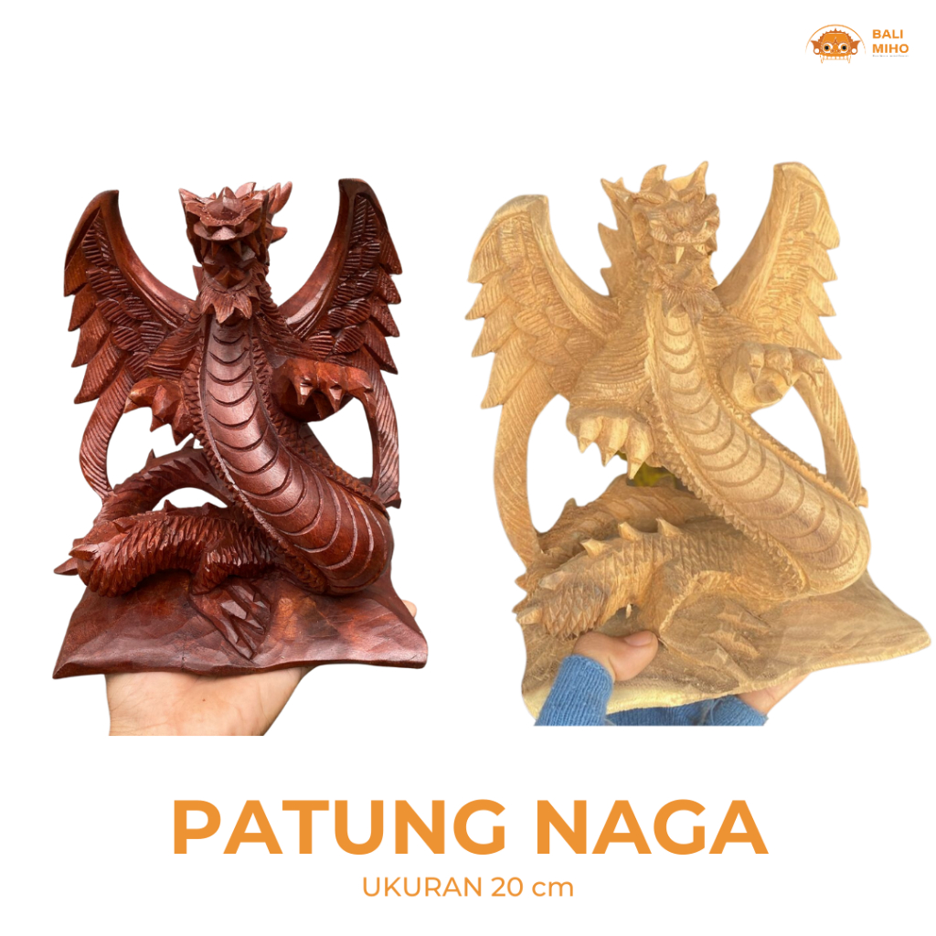 Jual Patung Naga 20cm - Kerajinan Tangan Bali Patung Kayu - Patung Kayu ...