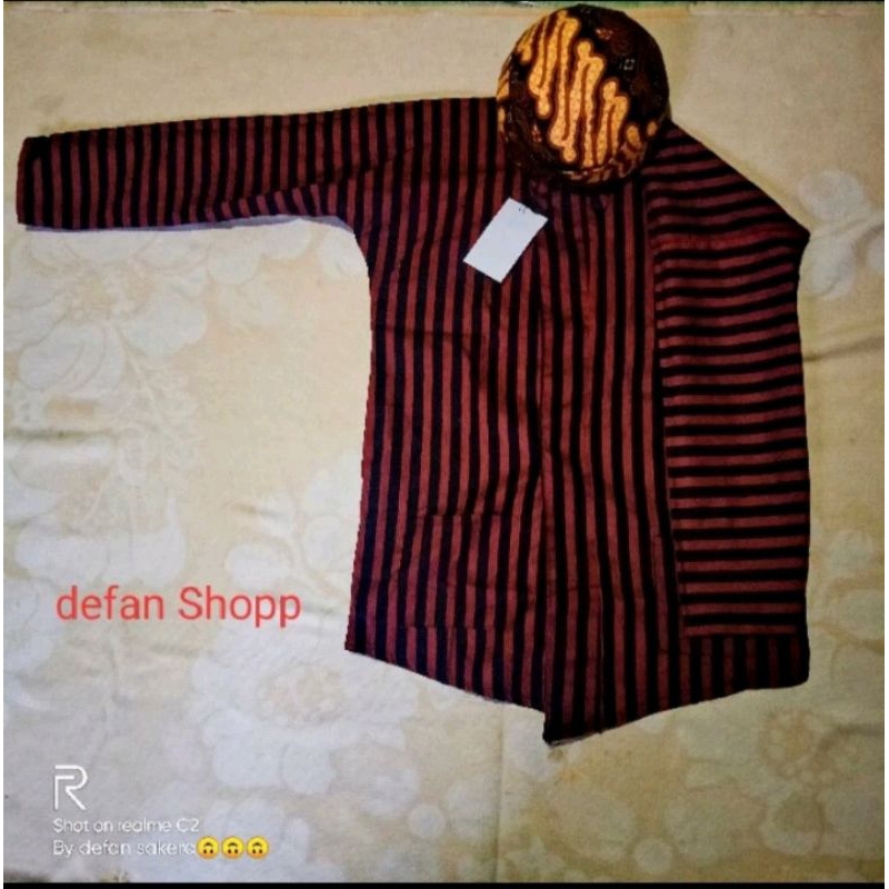 Jual baju surjan premium/baju lurik halusan kain katun tenun anak_remaja | Shopee Indonesia