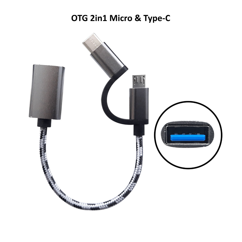 Jual OTG 2IN1 MICRO USB & TYPE C TO USB 3.0A ADAPTER/ OTG MICRO/ OTG ...