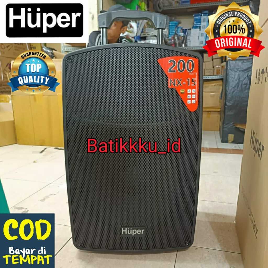 Jual Speaker Aktif Portable HUPER NX15 NX 15 ORIGINAL 15 INCH FREE 2 ...