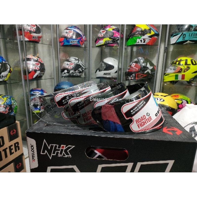 Jual VISOR NHK MARK 1 FLAT DATAR CLEAR SMOKE,SILVER,IRIDIUM ORIGINAL ...