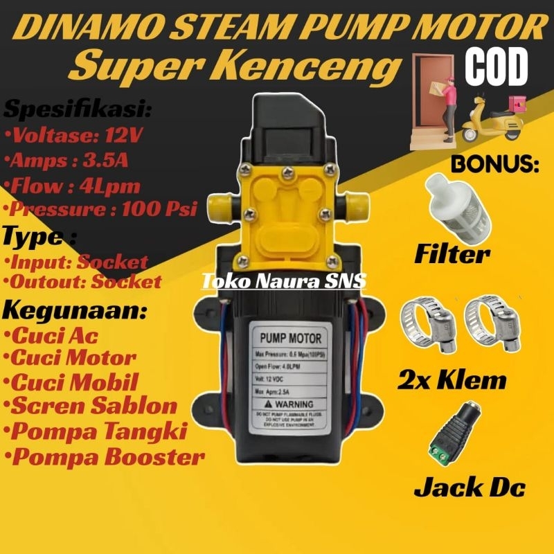 Jual Dinamo Pompa Dc 12v / Pompa Air Dc 100 Psi / Dinamo Pompa Sprayer ...