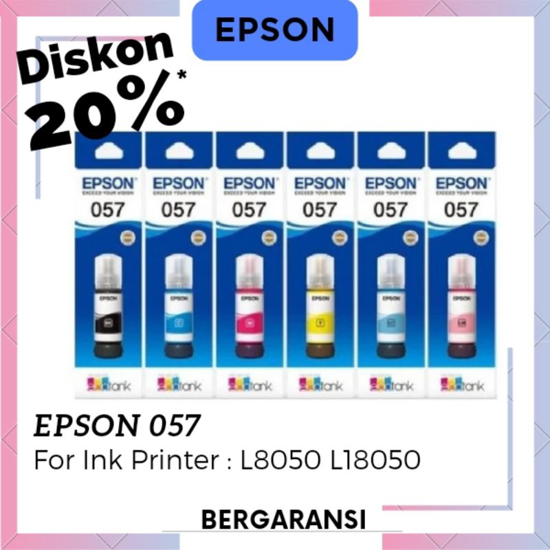 Jual Tinta Epson 057 Original 1Set For Printer For Ink Printer L8050 ...