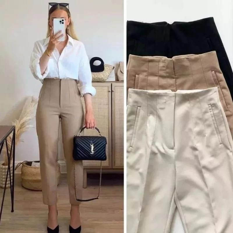 Jual AERUM HIGHWAIST JUMBO CELANA KERJA WANITA PENCIL SKINNY SLIM ...