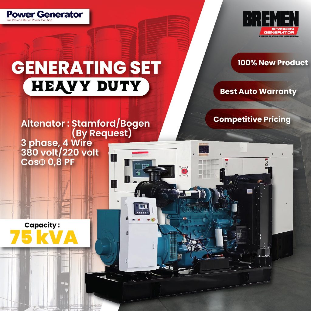 Jual Genset 75 kVA Bremen - Open & Silent - Genset Power Indo Power ...