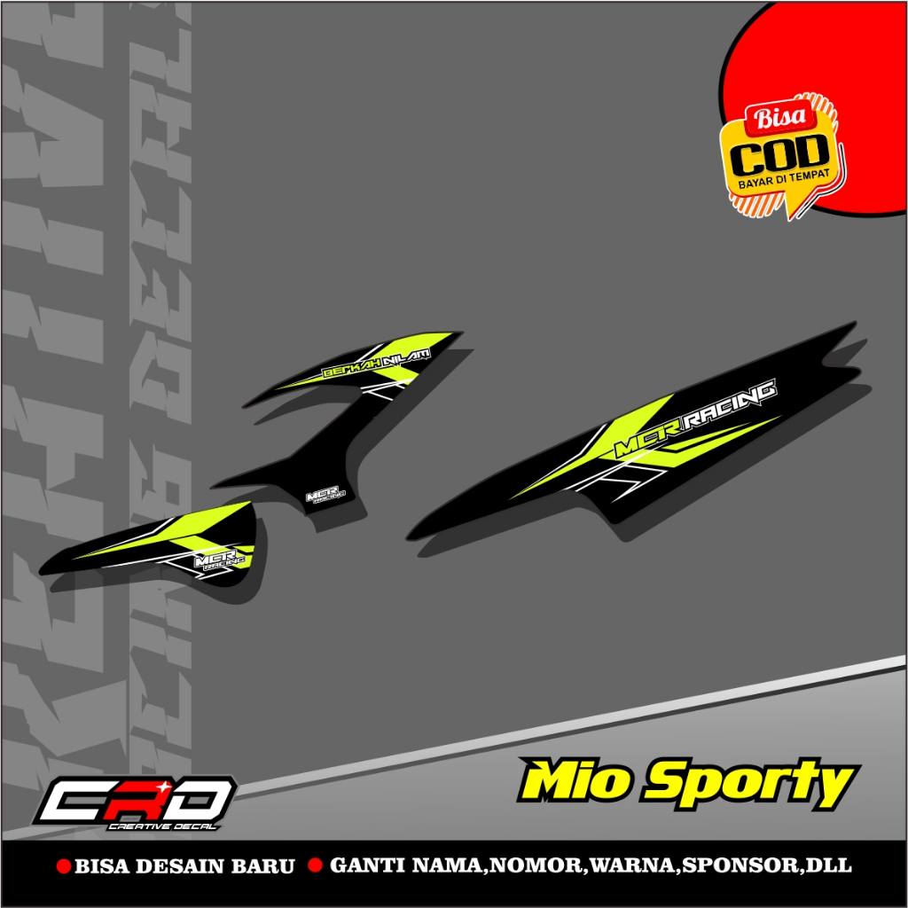 Jual Striping Sticker motor yamaha mio smile / mio sporty new desain ...