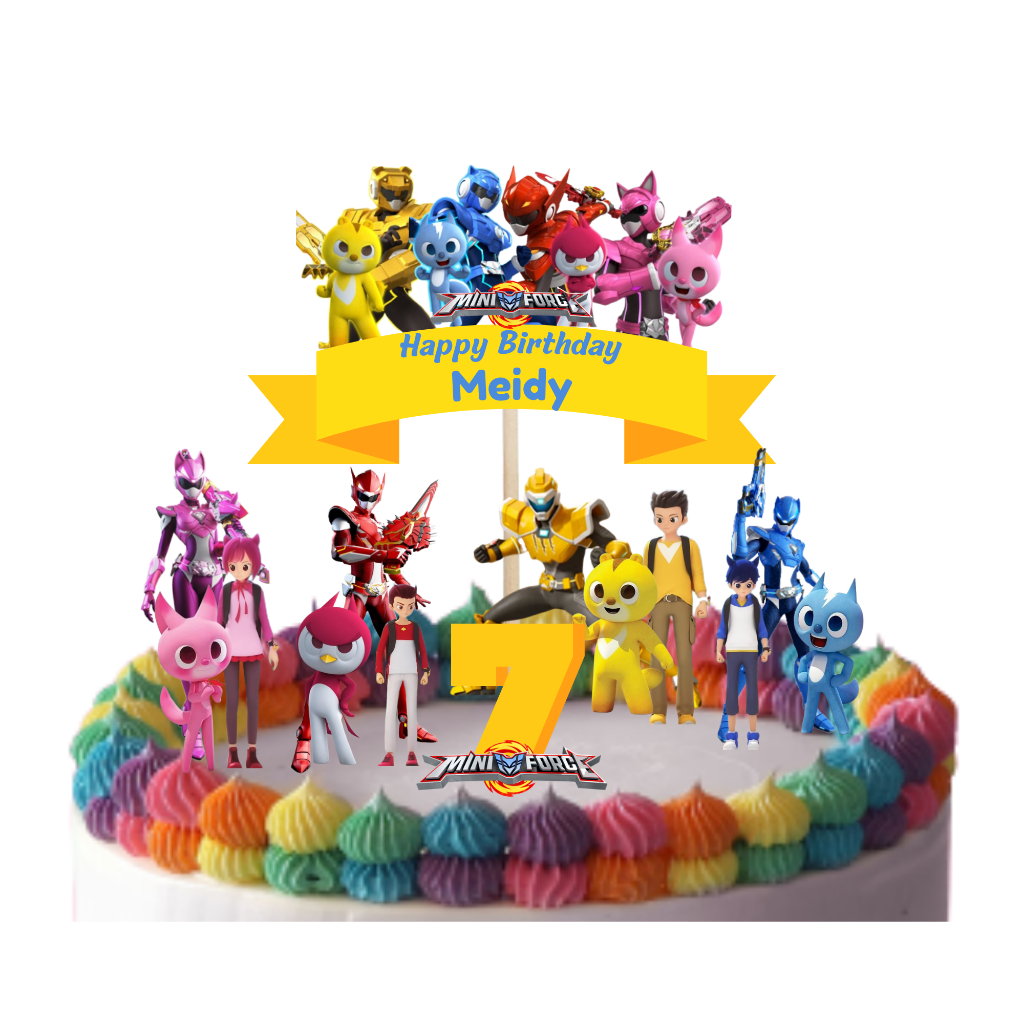 Jual Cake topper miniforce / hiasan kue happy birthday | Shopee Indonesia