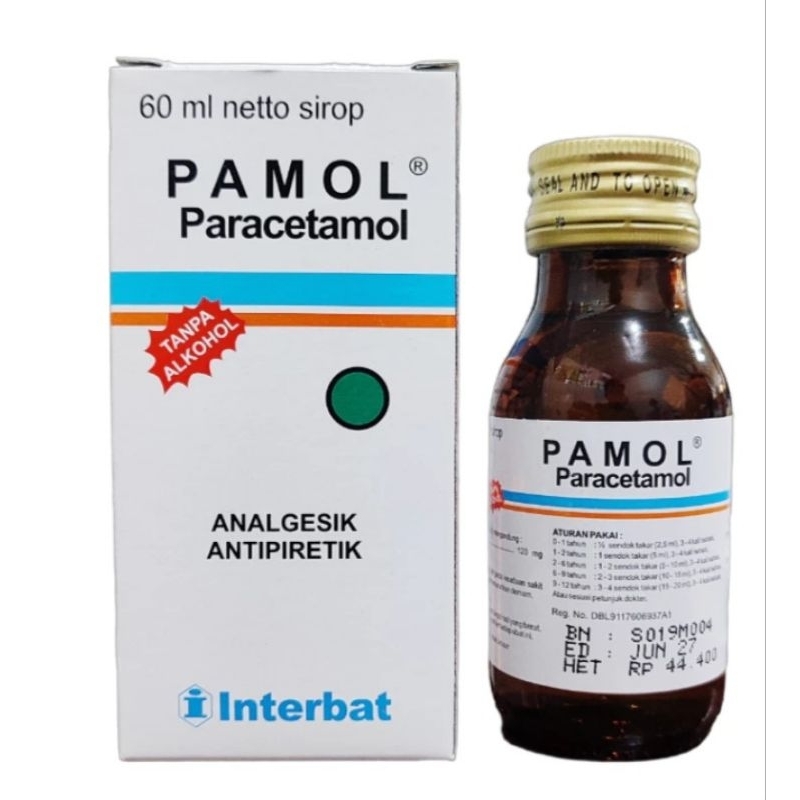 Jual Pamol paracetamol sirup penurun demam anak 60 ml | Shopee Indonesia