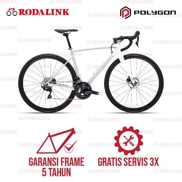 Jual Polygon Sepeda Balap Road Bike Strattos S5 Disc | Alloy Frame Carbon Fork Road Bike ...