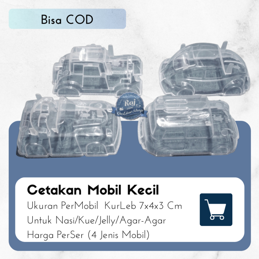 Jual Cetakan Mobil isi 4 Nasi jelly Agar Bento mini | Shopee Indonesia