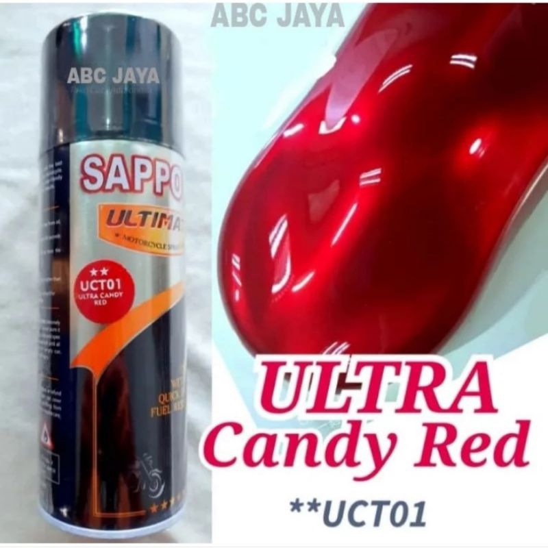 Jual Cat Semprot Sapporo Ultimate Ultra Candy Red UCT01 Candy Tone Red Candy Red Candytone Red ...