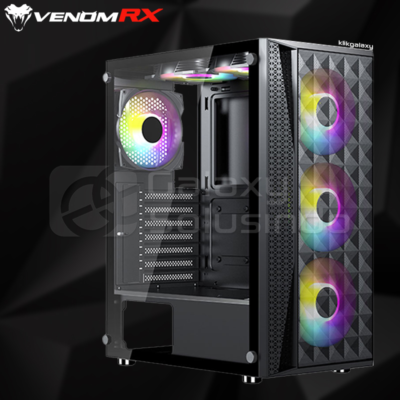 Jual VenomRX MYSTRA Tempered Glass ATX Gaming Case | Shopee Indonesia