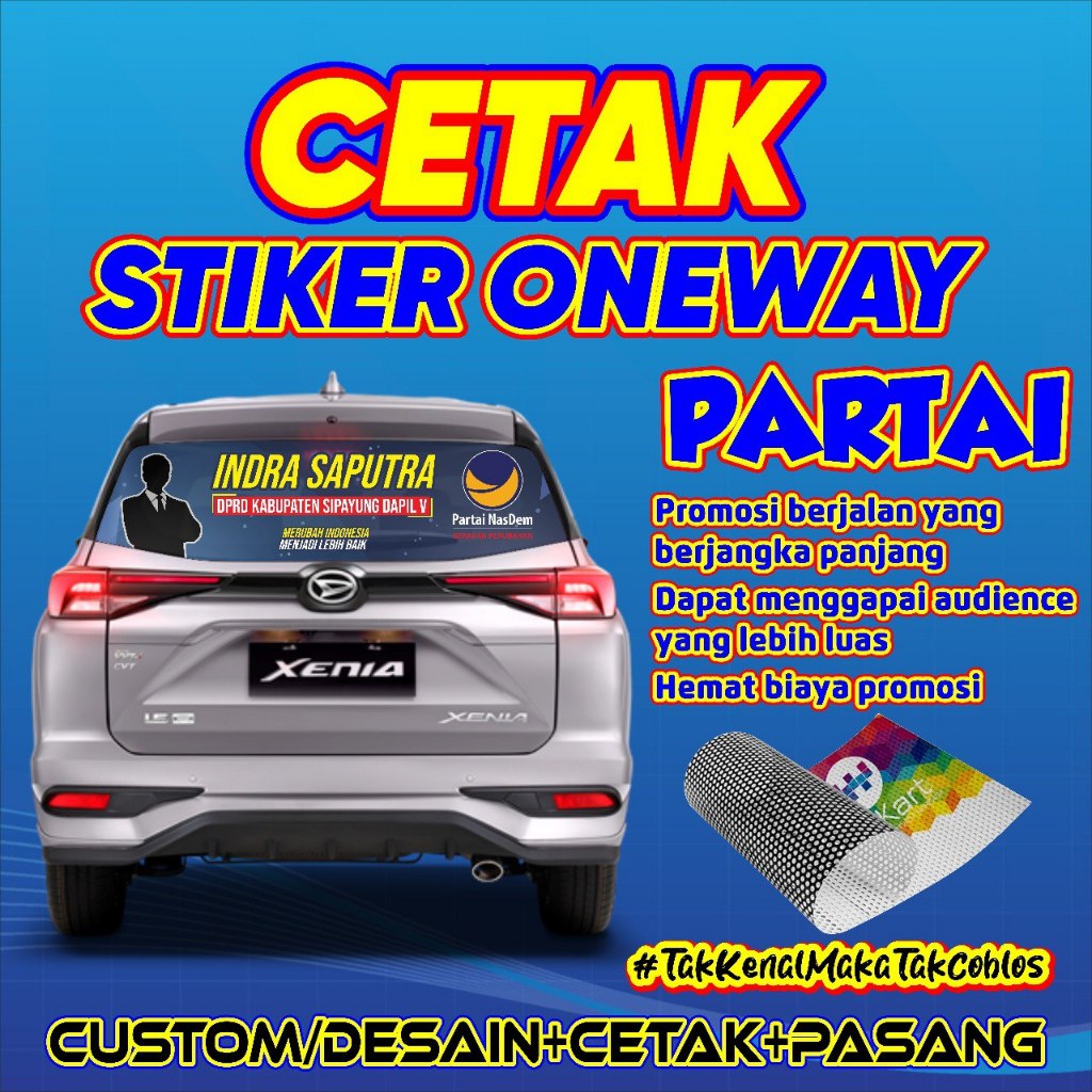 Jual TERLARIS Stiker One Way Vision Mobil Xenia - Stiker Kaca Belakang ...