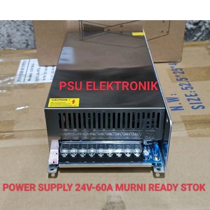 Jual Power Supply DC 24V 60A SWITCHING POWER SUPLAY 24 VOLT 60 AMPERE ...