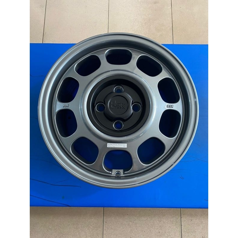 Jual Velg racing mirip kaleng hsr klg ring 14 grey untuk brio sigra ...