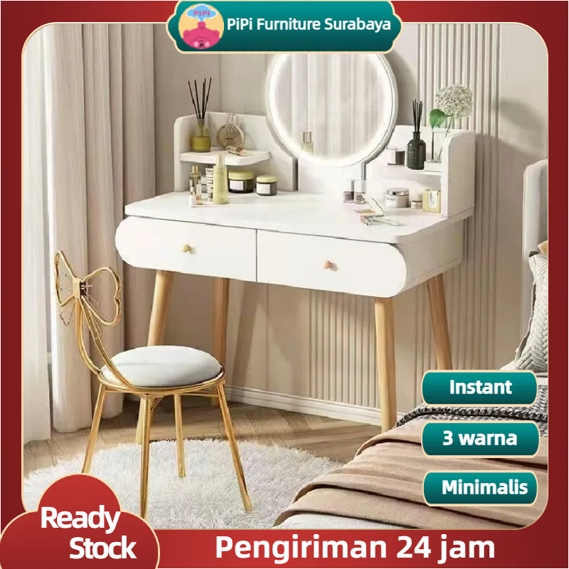 Jual PiPi Furniture Meja rias / Meja Rias Aesthetic / Meja Rias ...