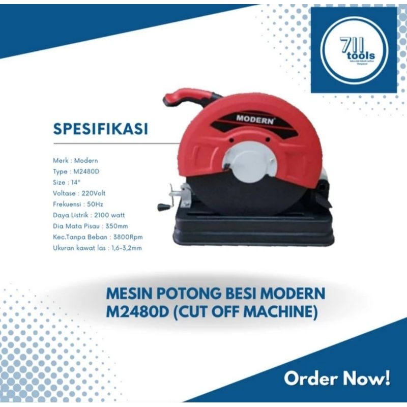Jual Mesin potong besi modern cut off machine 14" M2480D | Shopee Indonesia