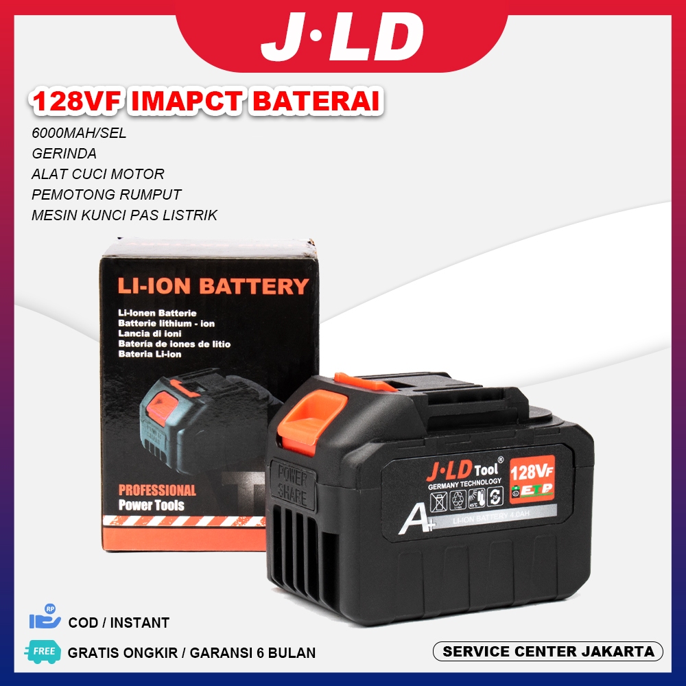Jual JLD Baterai impact 128vf Baterai Bor Cordless 128Vf 4.0Ah impact ...