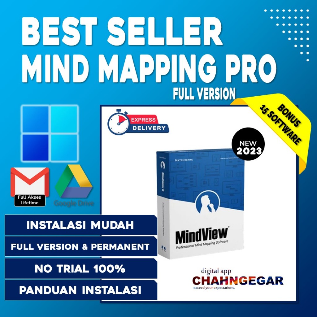 Jual MatchWare MindView 9 Pro Full Lifetime Software Mapping Brainstorm Organize Present Ide ...