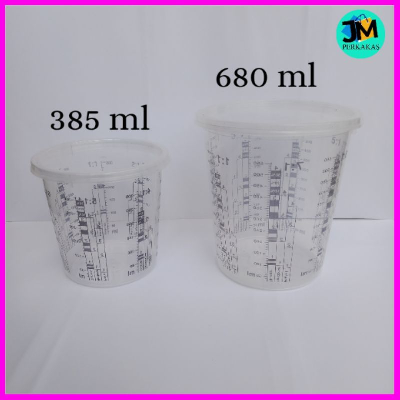 Jual Gelas takar mixing cup 385 ml dan 680 ml untuk takaran cat | Shopee Indonesia