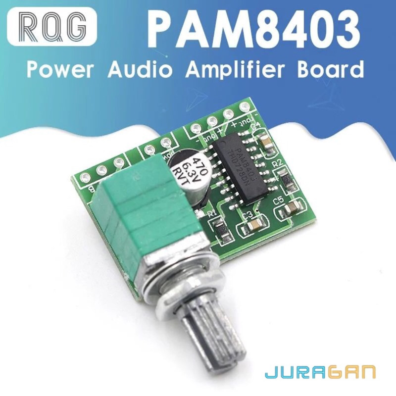 Jual PAM8403 + POTENSIO MINI DIGITAL HIFI AUDIO AMPLIFIER BOARD 5V ...