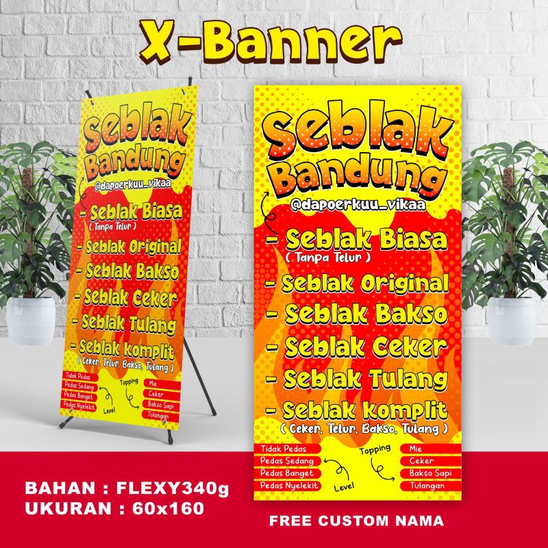 Jual SPANDUK BANNER SEBLAK PENTOL CILOR FREE CUSTOM DESAIN | Shopee ...