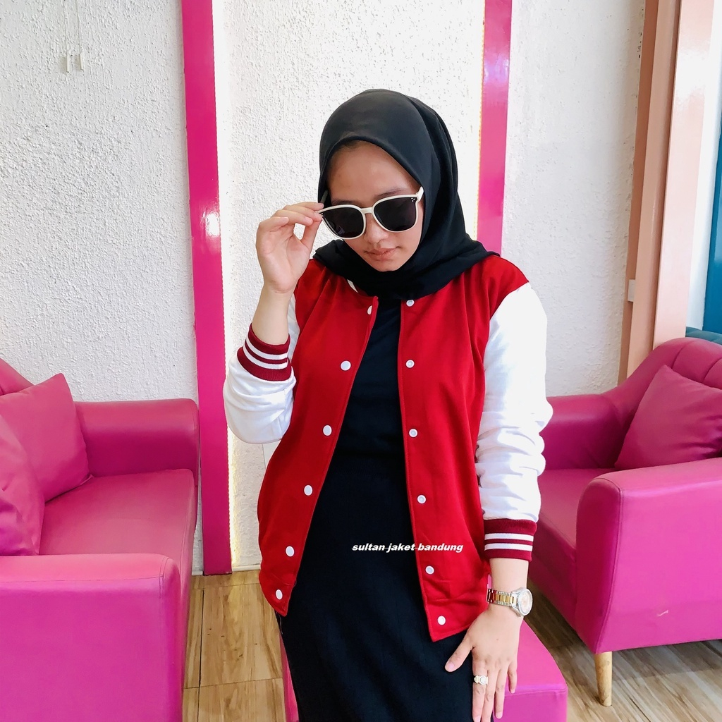 Jual Jaket Varsity Basic II jaket Baseball Polos II College Jacket Pria ...
