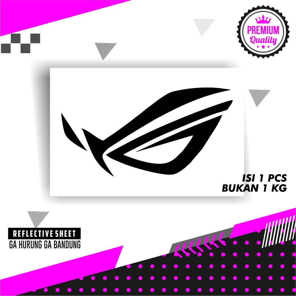 Jual Stiker Cutting Logo ROG Keren Aksesoris decals emblem | Shopee ...