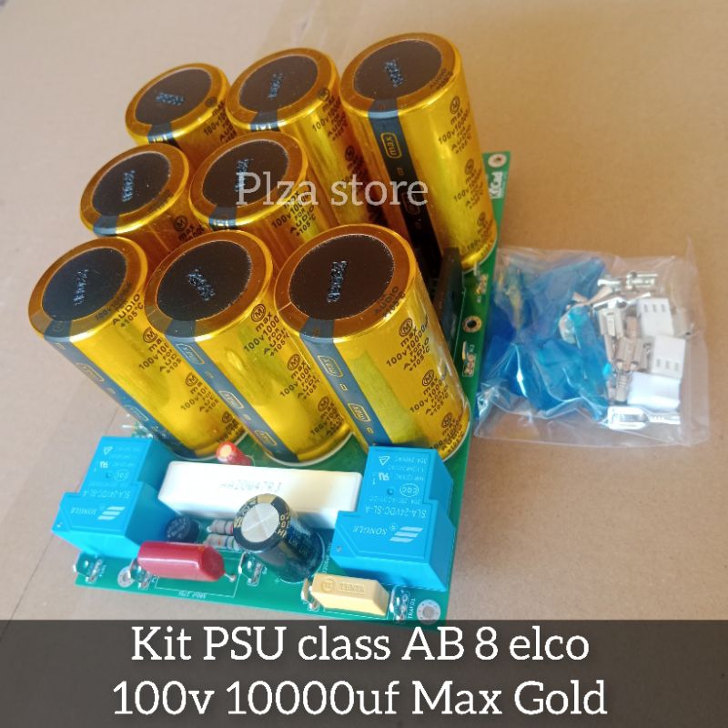 Jual Kit PSU 8 elco 100v 10000uf Max Gold komplit softstar+Tegangan ...