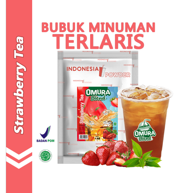 Jual Strawberry Tea 1Kg / Powder Minuman Berkualitas Merk Omura Blend ...