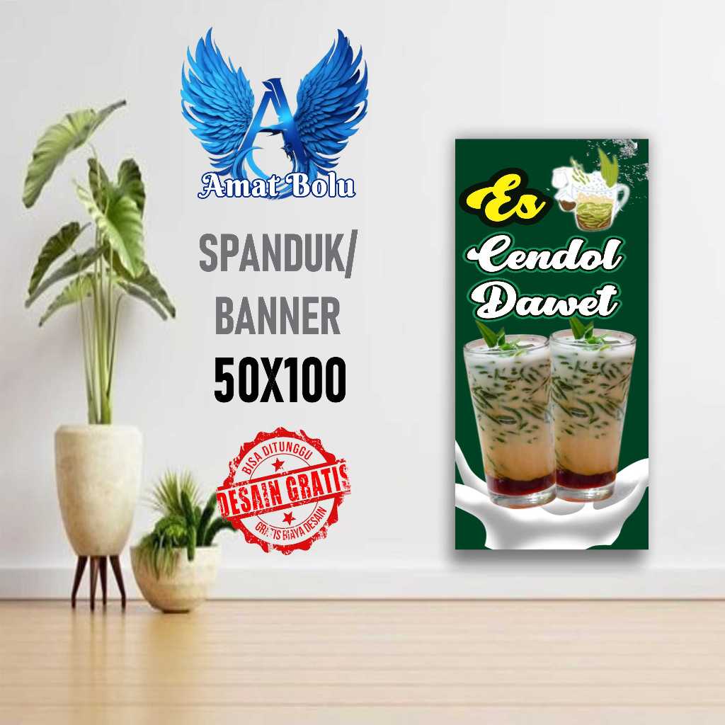 Jual BANNER SPANDUK ES CENDOL DAWET UKURAN 50X100 BISA REQUEST | Shopee ...