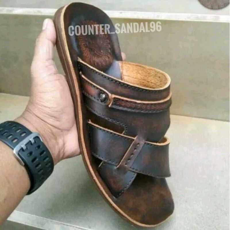Jual Sendal kokop pria kulit asli || Sendal pria kulit asli | Shopee ...