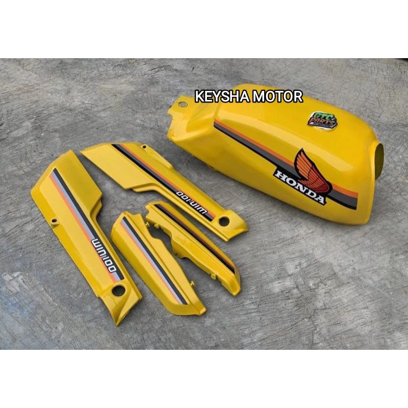 Jual PAKET TANGKI WIN SET BODY BOK AKI STRIPING WARNA KUNING | Shopee ...