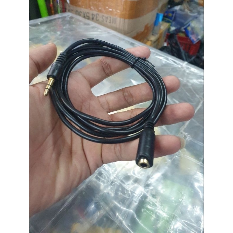 Jual Kabel jack Earphone audio Extension cabel/sambungan aux panjang 1 ...
