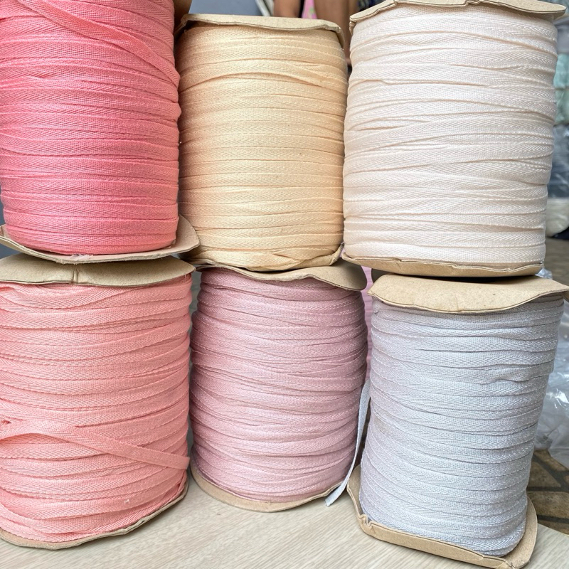 Jual twill tape,piterban ,tali guling warna warni,herringbone Lbr 7 mm ...