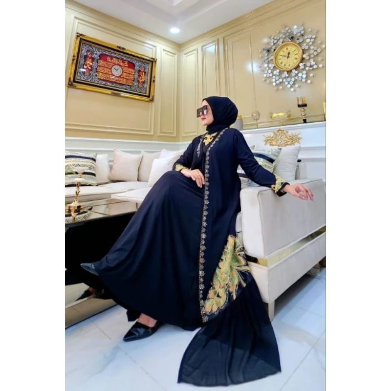 Jual Gamis 2 IN1 Outer And Inner Abaya Turkey Jersey Mix Kombinasi ...