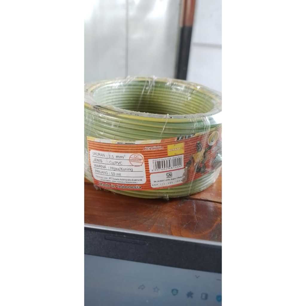Jual KABEL LISTRIK NYA MERK KITANI 1 X 2.5MM X 50 METER WARNA HIJAU ...