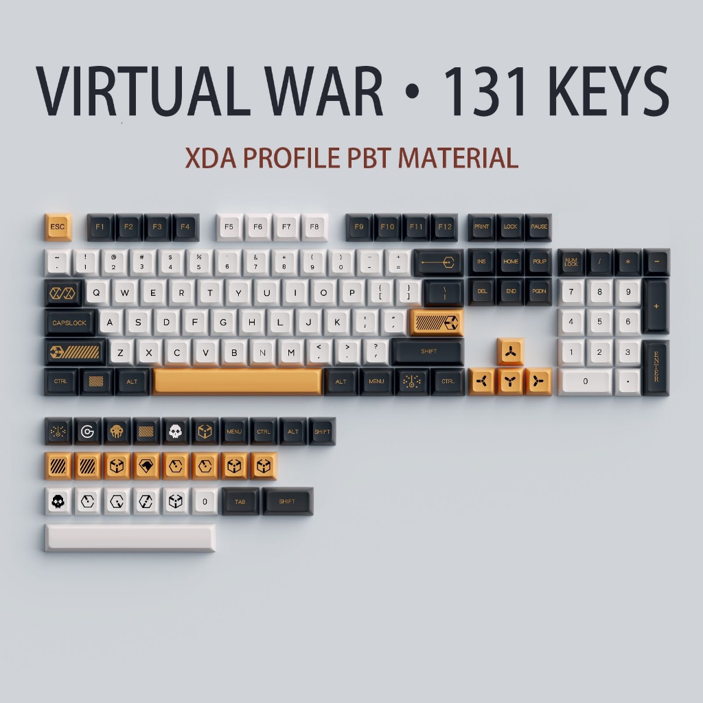 Jual ZIFRIEND 141/133/124 Keys XDA Profile PBT Keycaps Set DIY Mechanical Keyboard Keycaps ...