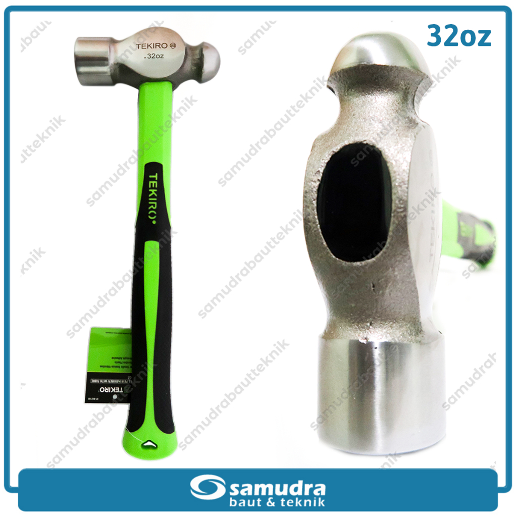 Jual Palu Konde TEKIRO 32 oz Gagang Fiber Ballpoint Hammer 2 lb ...
