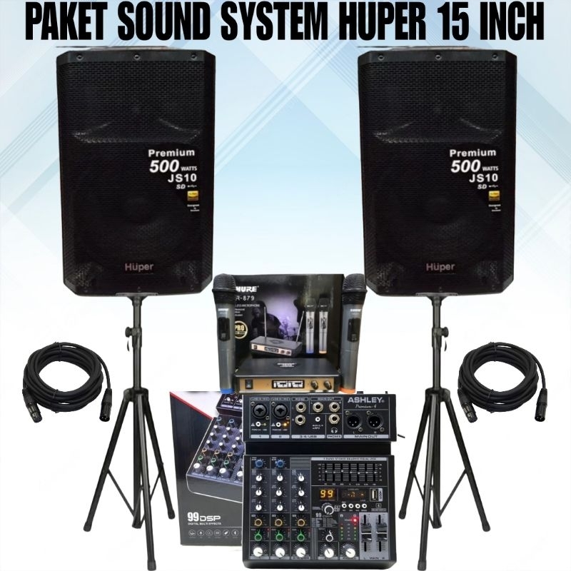 Jual paket sound system cafe dan restoran 2 speaker 15 inch huper paket ...