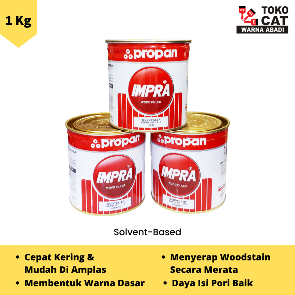 Jual Cat Dempul Kayu Propan Impra 1 kg | Shopee Indonesia