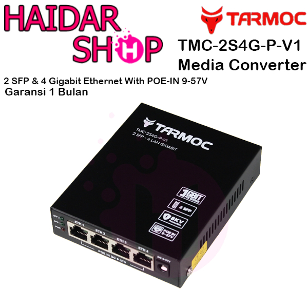 Jual Tarmoc TMC-2S4G-P-V1 | Media Converter 2 SFP 4 LAN Gigabit POE IN ...