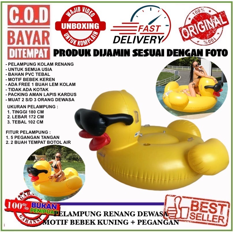 Jual PELAMPUNG RENANG DEWASA / BAN KOLAM RENANG UKURAN BESAR MOTIF ...