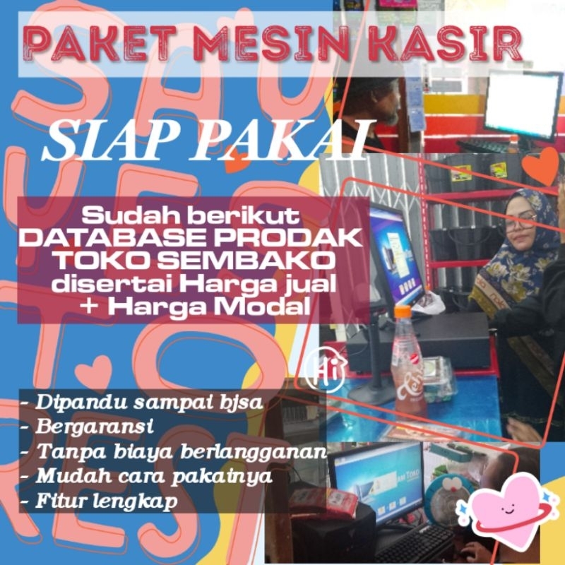Jual Paket Mesin Kasir Komputer Siap Pakai Database Prodak Lengkap Dengan Harga Modal dan Harga ...