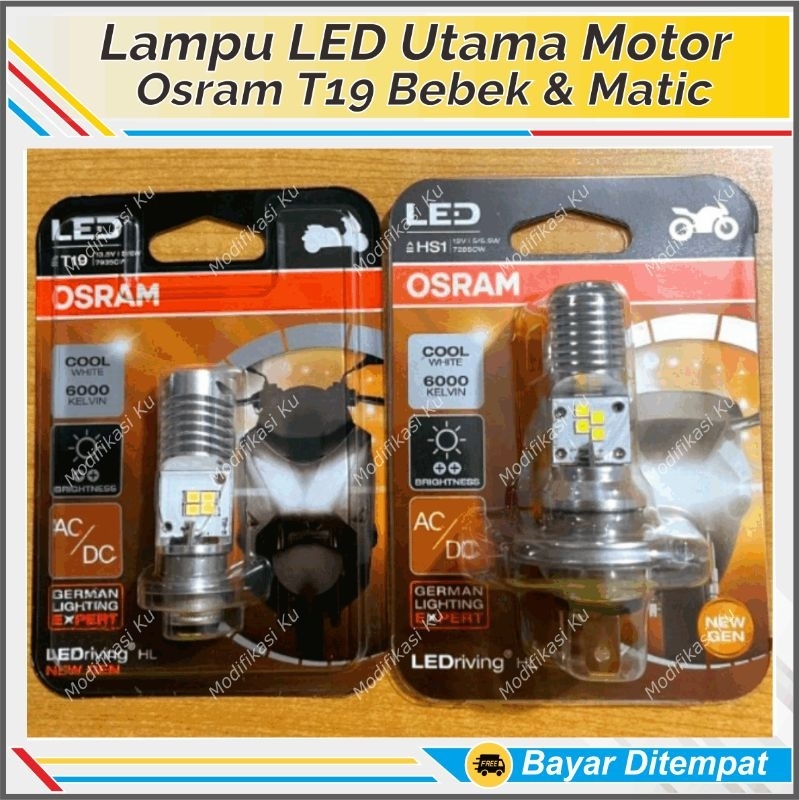 Jual LAMPU MOTOR BEBEK TERANG AC DC OSRAM T19 H6 PUTIH KUNING | Shopee Indonesia
