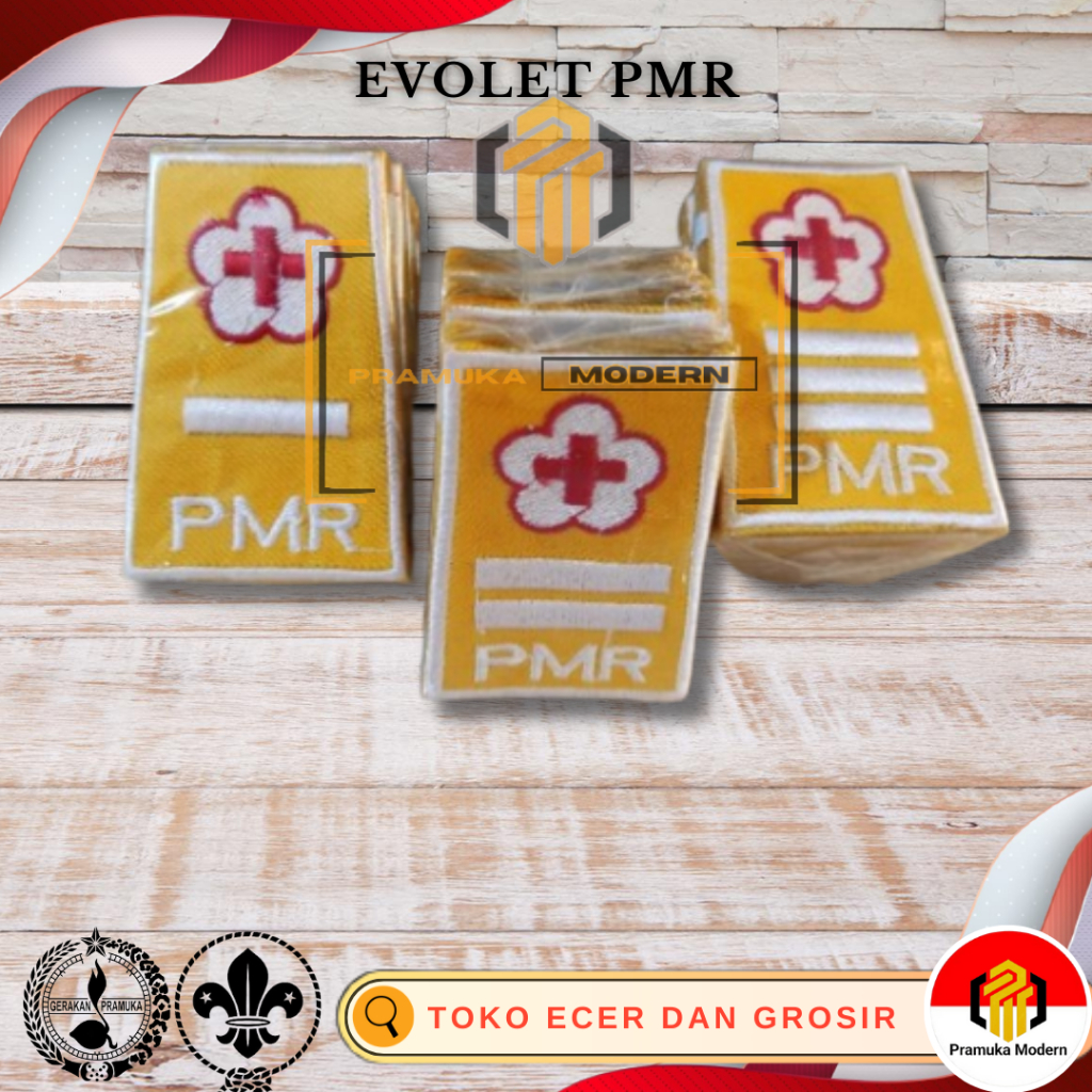 Jual Sepasang evolet PMR Wira (kuning) TKU PMR bordir pangkat | Shopee ...