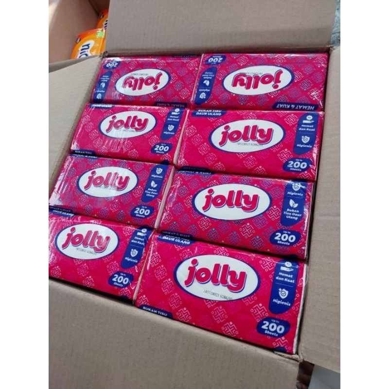 Jual TISSUE JOLLY 200 SHET PAKET 5 PACK TISSUE JOLLY FACIAL HALUS 200 ...
