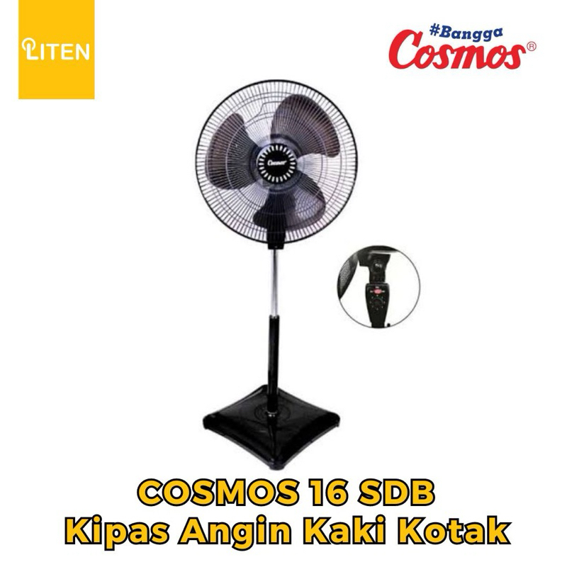 Jual Kipas Angin Cosmos 16SDB 16 Inch Stand Fan Cosmos 16 SDB Hitam ...