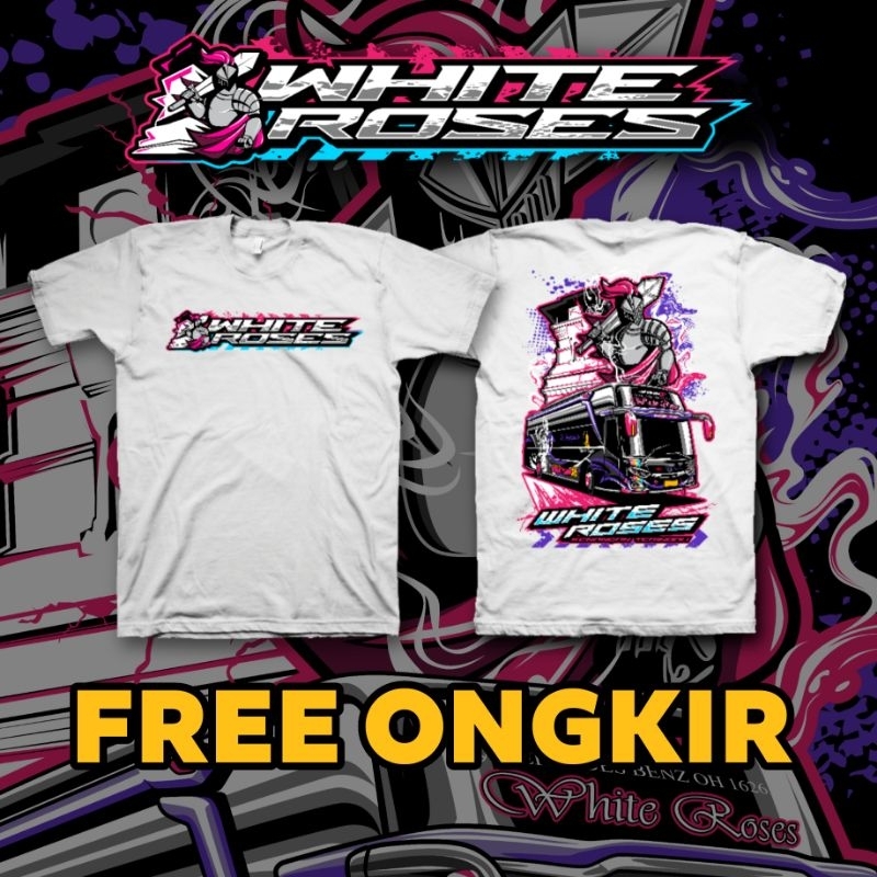 Jual KAOS BIS WHITE ROSES FREE ONGKIR | Shopee Indonesia
